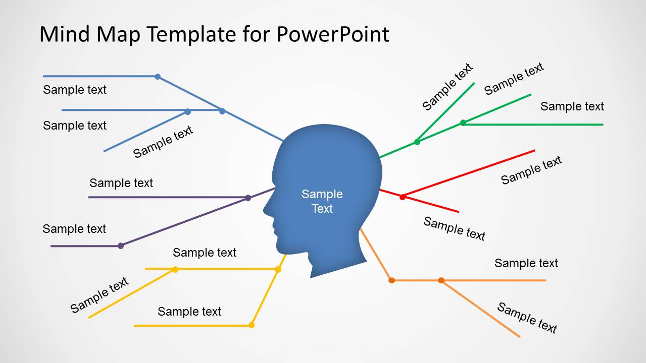 Simple Mind Map Template For PowerPoint SlideModel