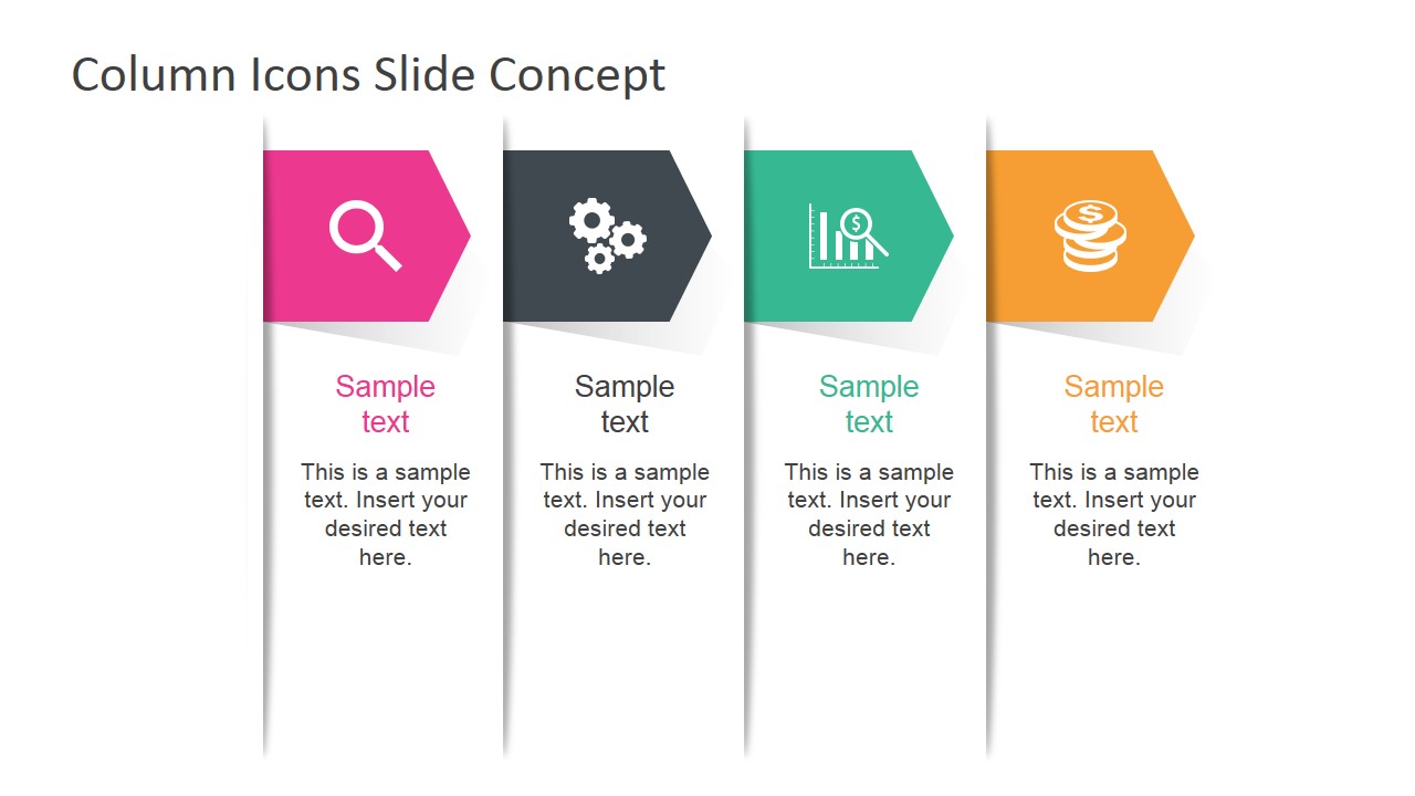 Column Icons Slide Concept For PowerPoint SlideModel