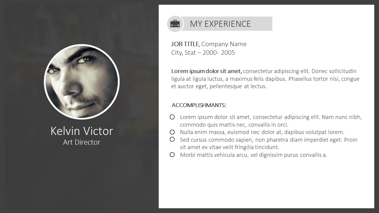 Resume Template for PowerPoint