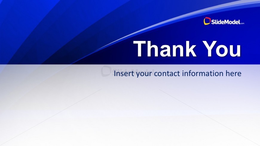 Thank You Slide in Blue Theme - SlideModel Thank You Slide in Blue Theme - SlideModel