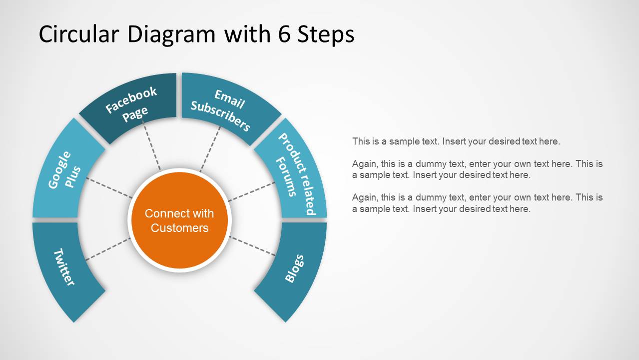 Text Boxes Circular Diagram Design For Powerpoint Slidemodel My XXX