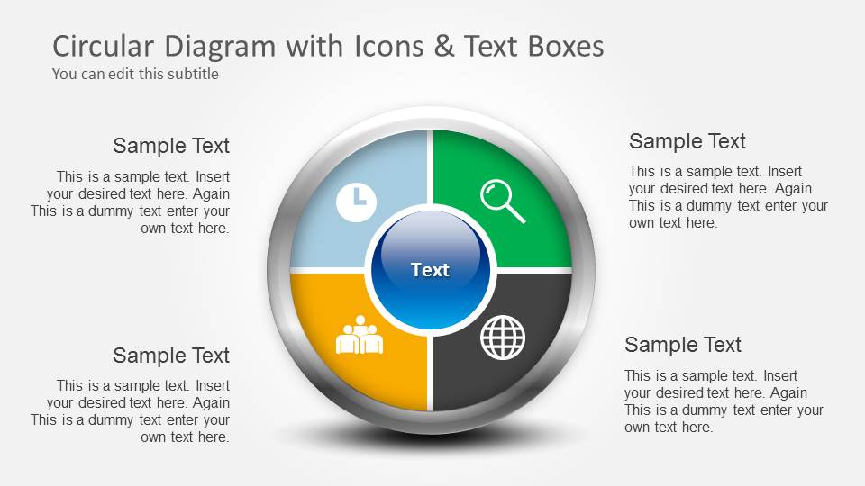 4 Steps Circular Diagram Design for PowerPoint - SlideModel