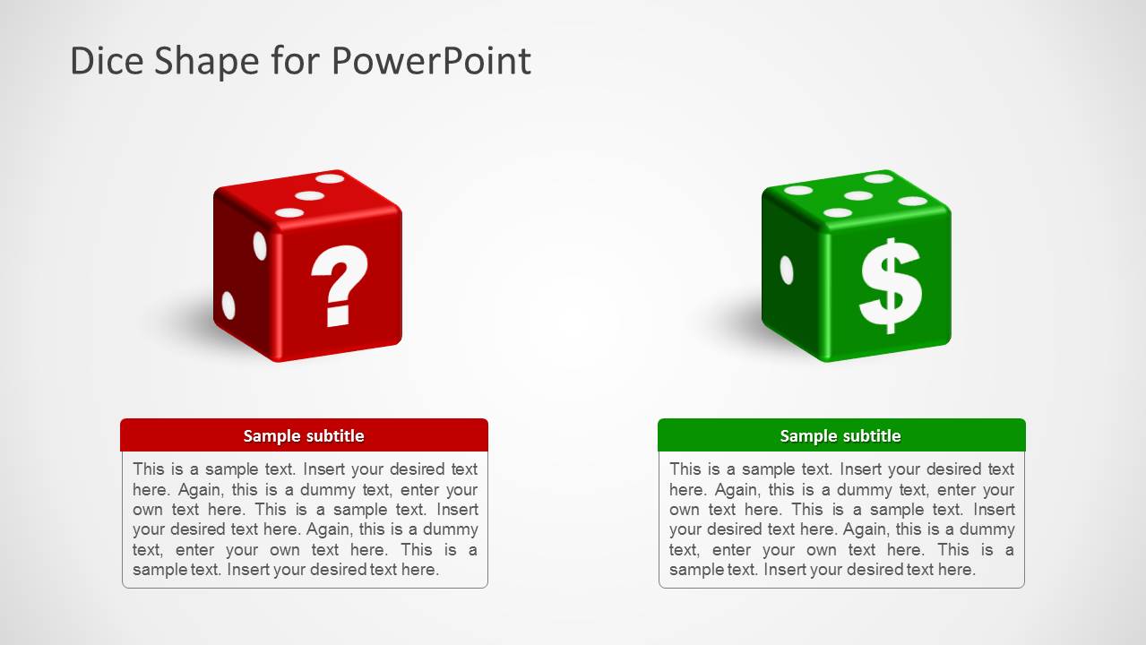 3D Dice Shapes for PowerPoint - SlideModel