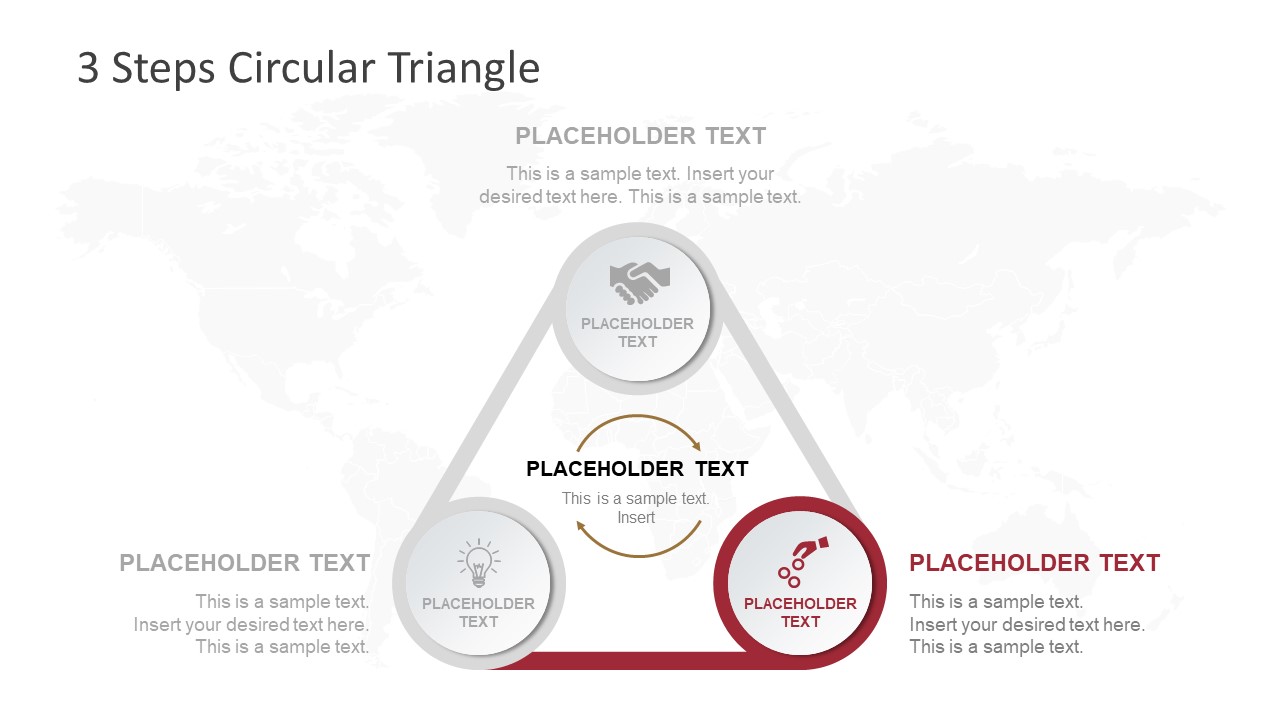 Three Steps Cycle Diagram PowerPoint Template - SlideModel