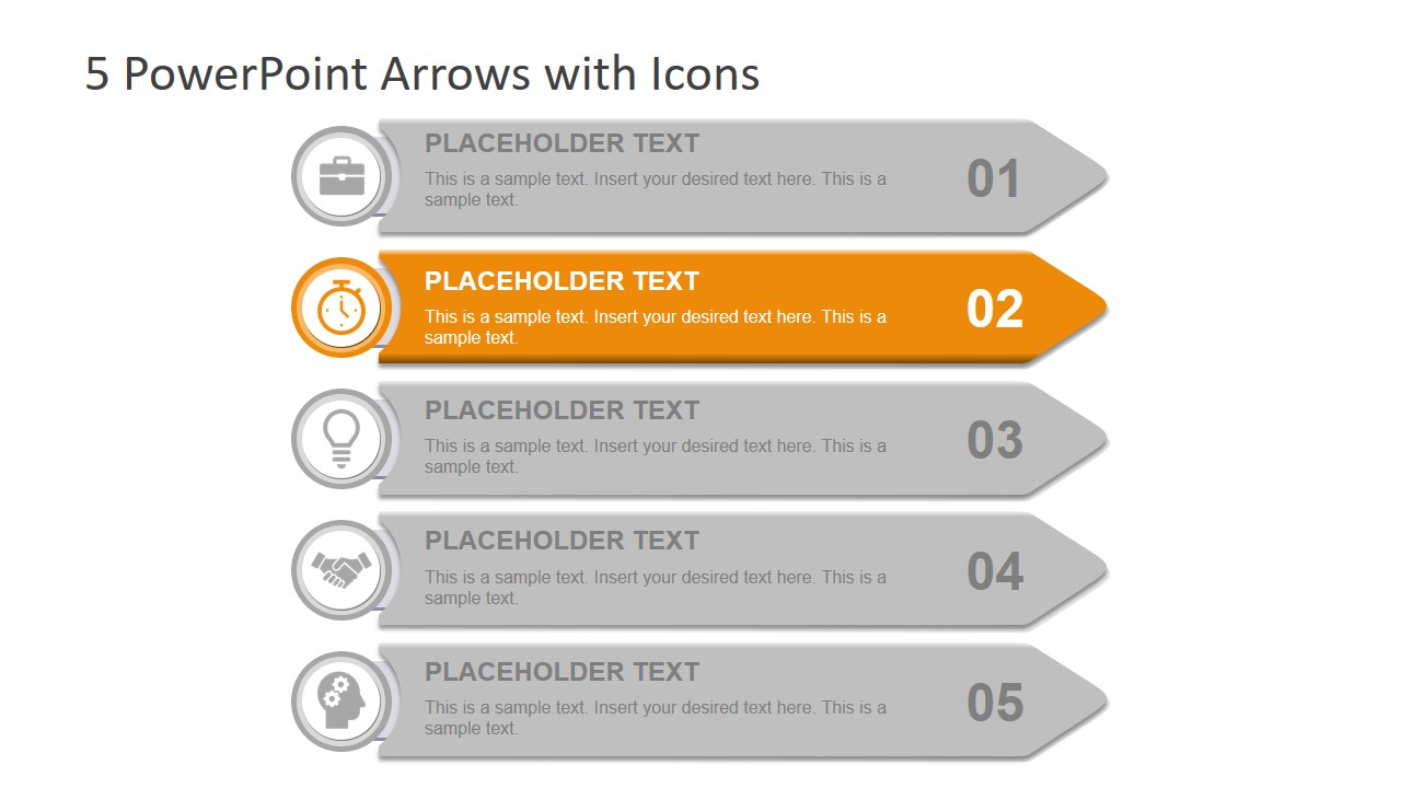 5 PowerPoint Arrows with Icons - SlideModel