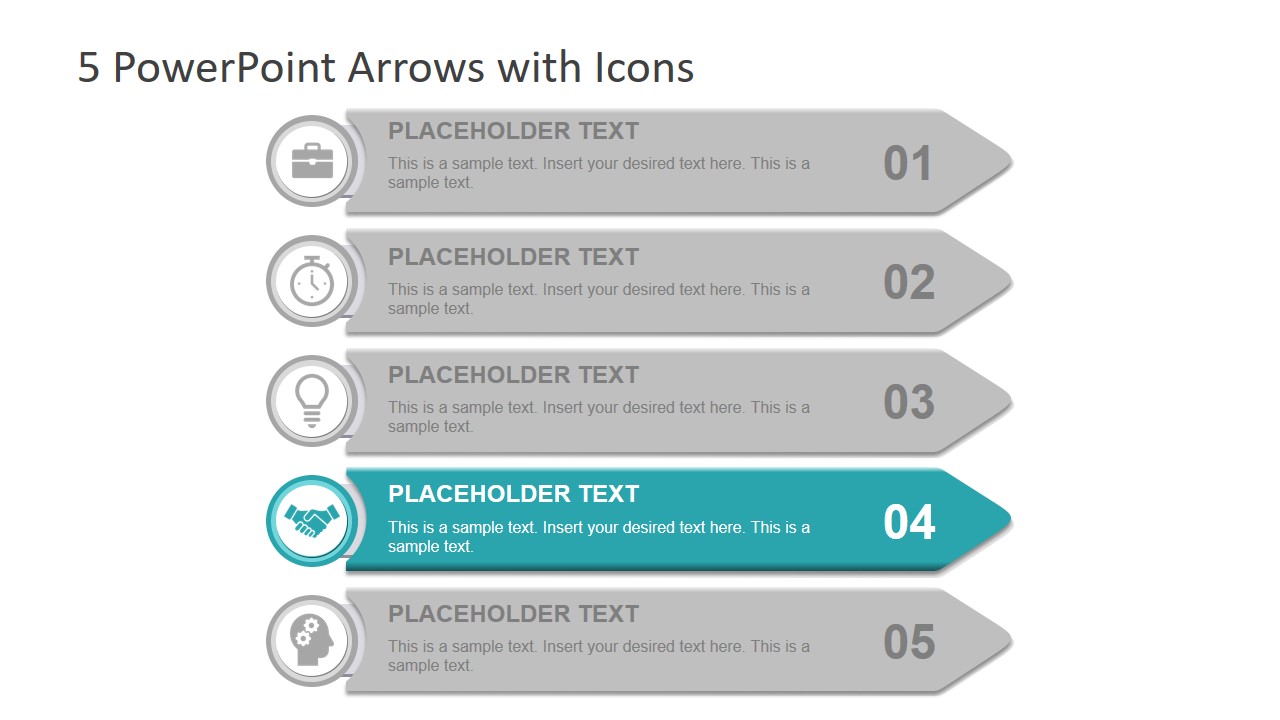 5 PowerPoint Arrows with Icons - SlideModel