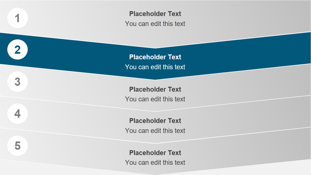 Flat Vertical Arrows Chevron Style PowerPoint Template - SlideModel