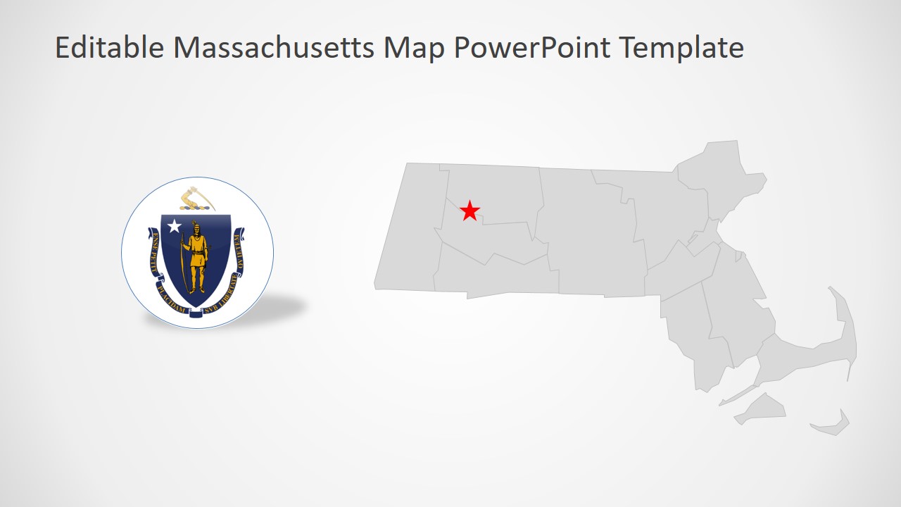 Massachusetts State PowerPoint Map - SlideModel
