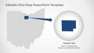 Ohio State PowerPoint Map - SlideModel