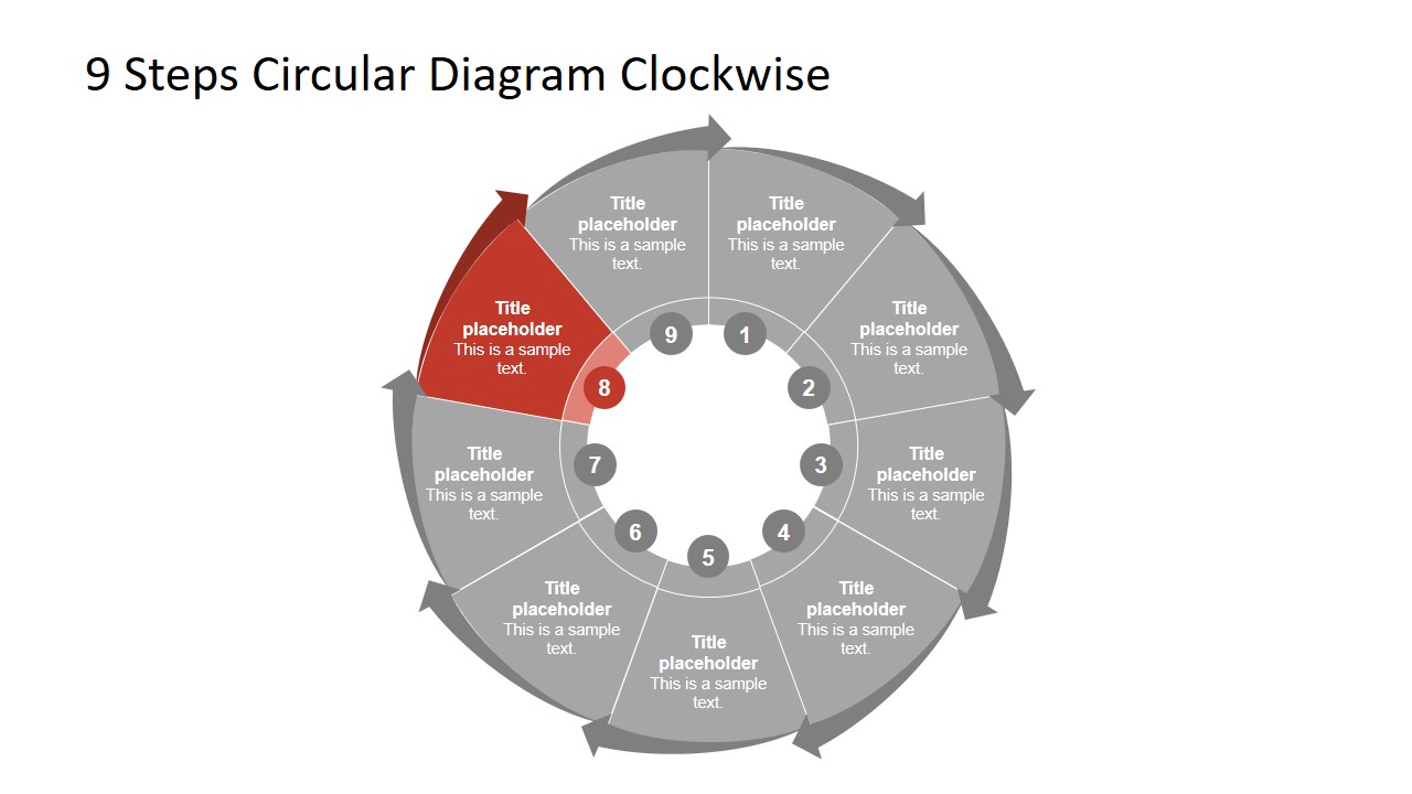 9 Steps Circular Diagram Clockwise - SlideModel