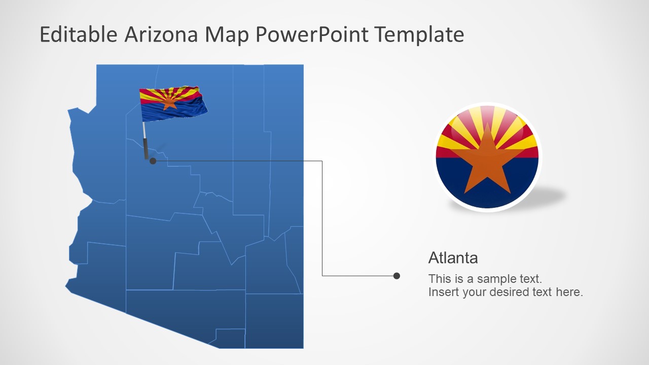 Arizona US State PowerPoint Map - SlideModel