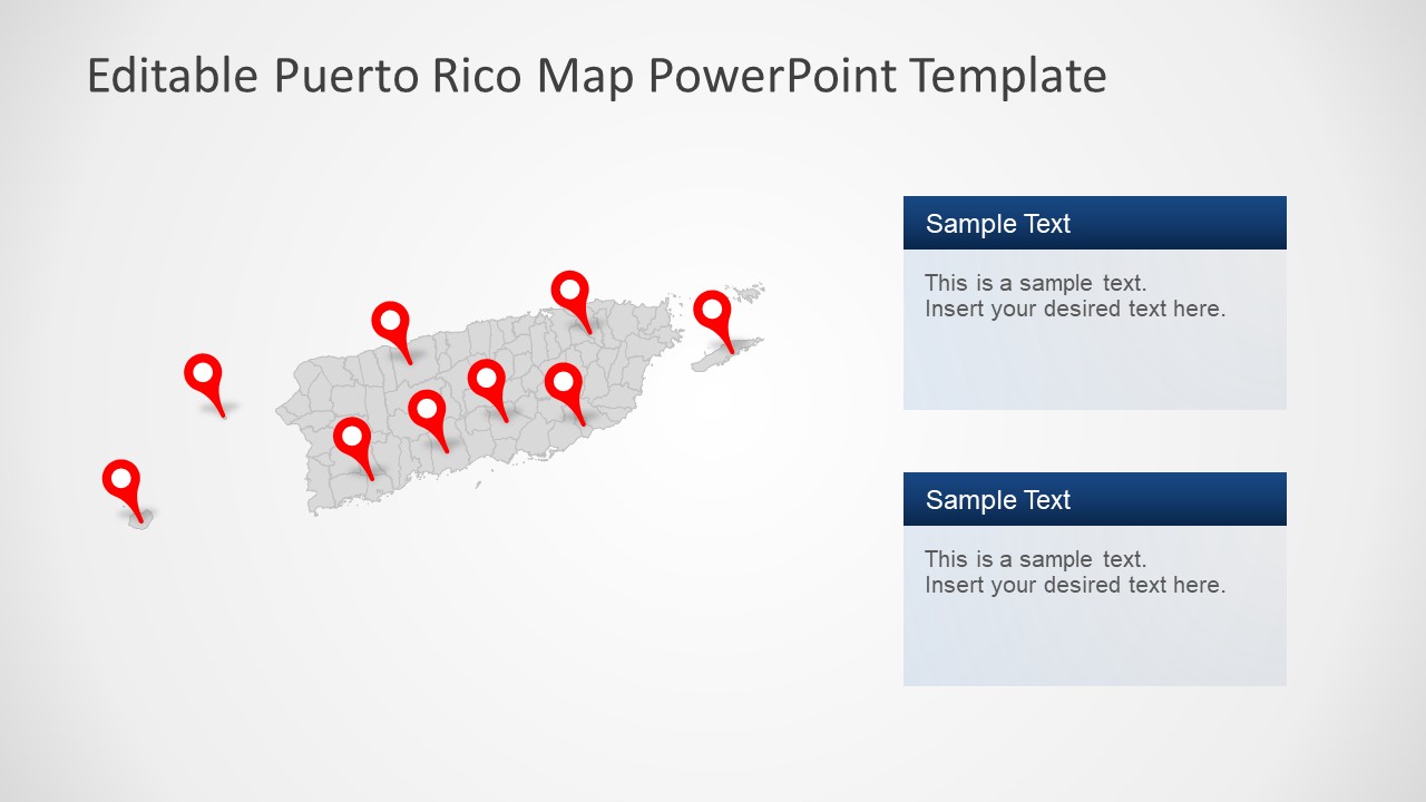 Editable Puerto Rico Map Template for PowerPoint - SlideModel