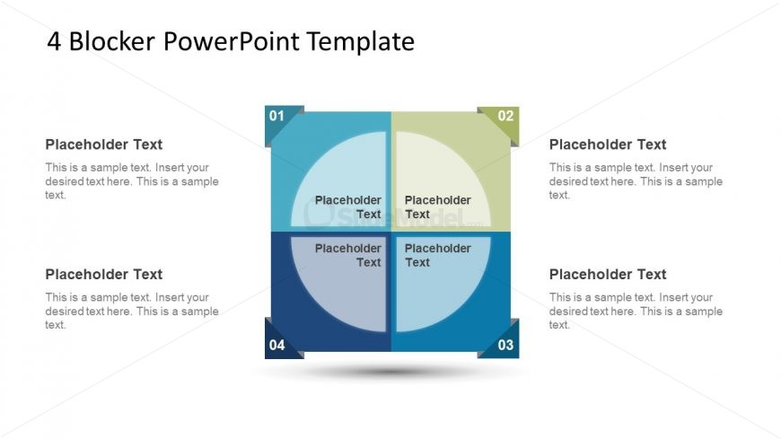 Slide of 4 Blocks PPT Style - SlideModel