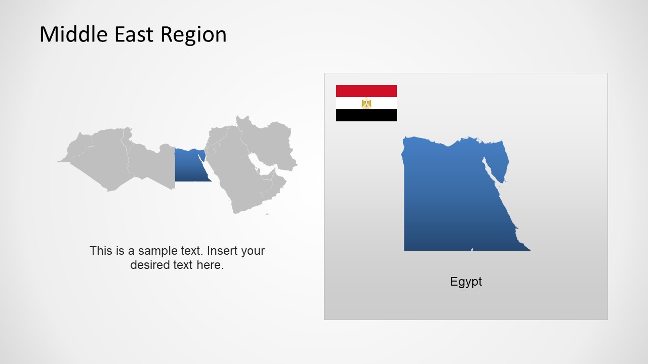Middle East Region PowerPoint Map - SlideModel
