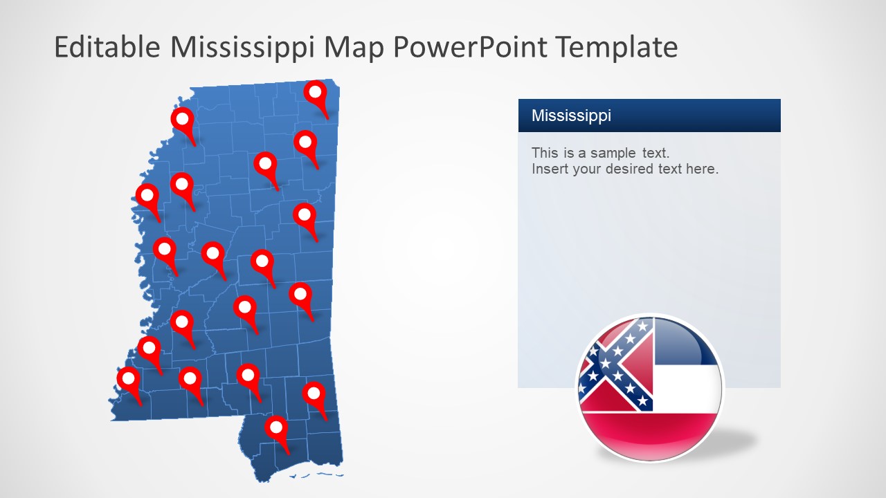 Mississippi State US PowerPoint Map - SlideModel