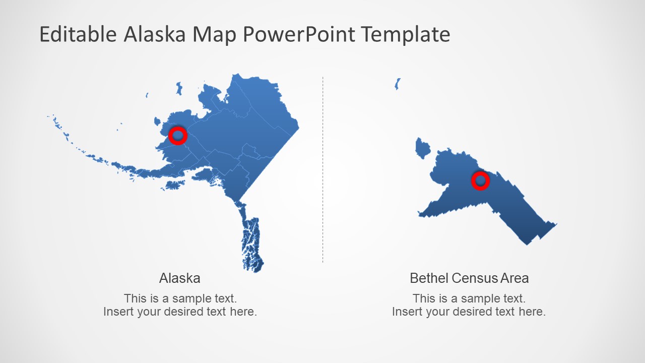 Alaska PowerPoint Map of Boroughs - SlideModel