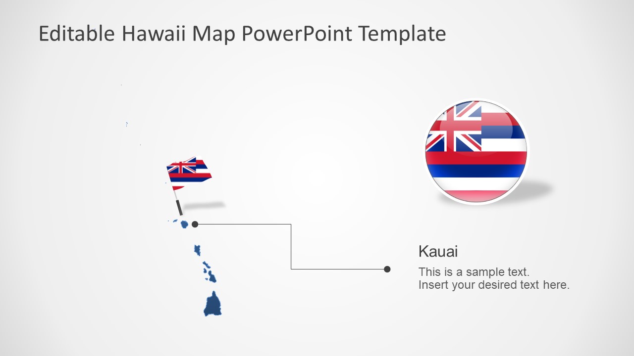 Map and Flag of Hawaii PowerPoint - SlideModel