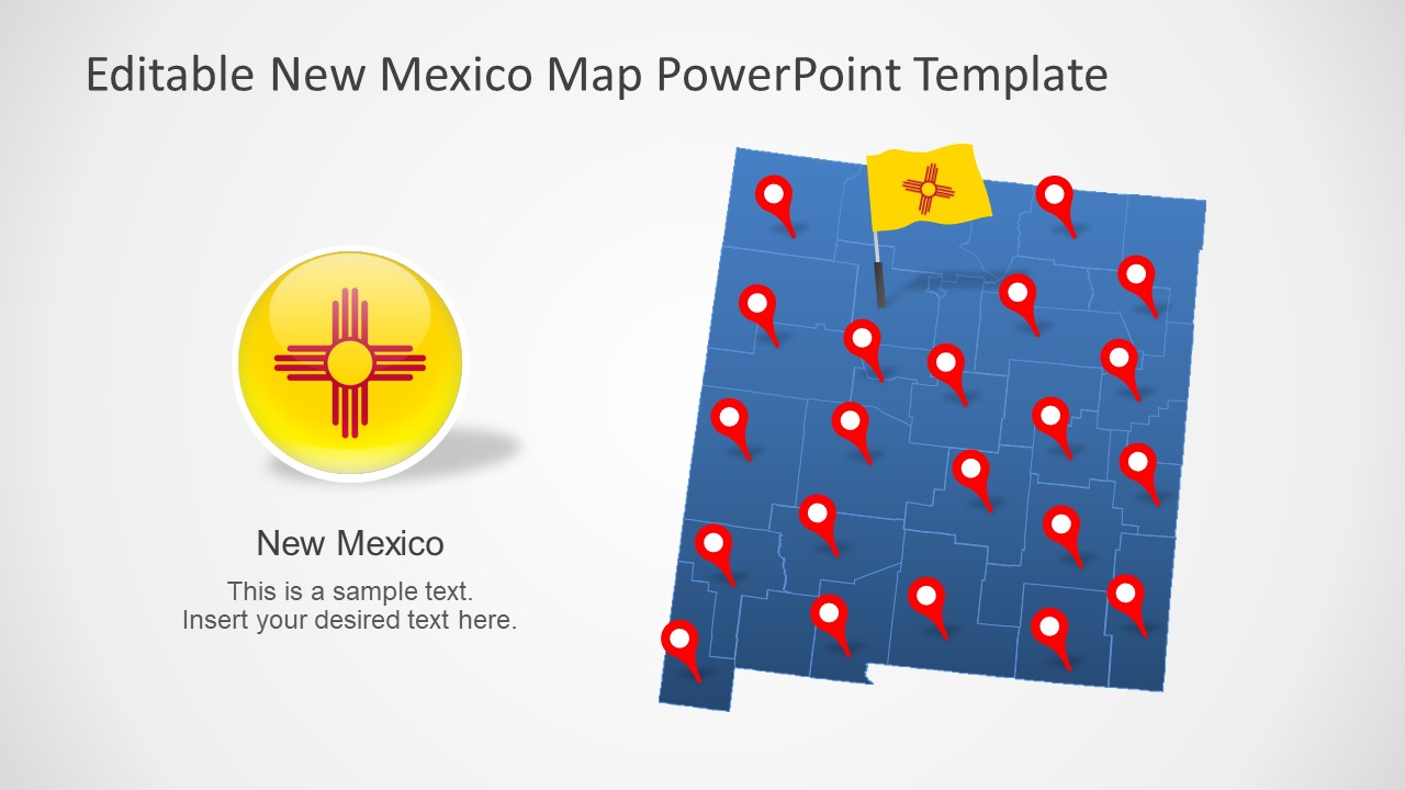 New Mexico US State PowerPoint Map - SlideModel