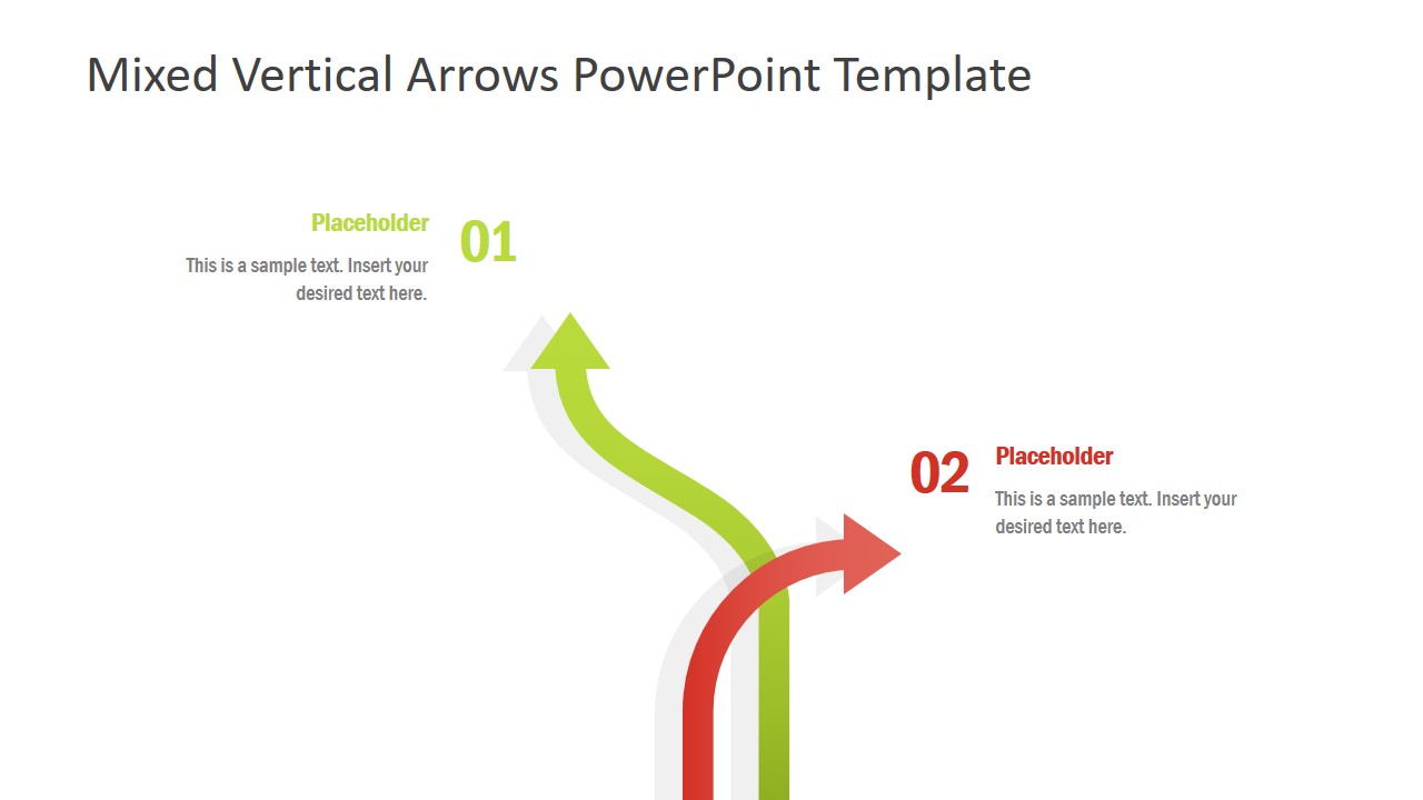 Mixed Vertical Arrows PowerPoint Template - SlideModel