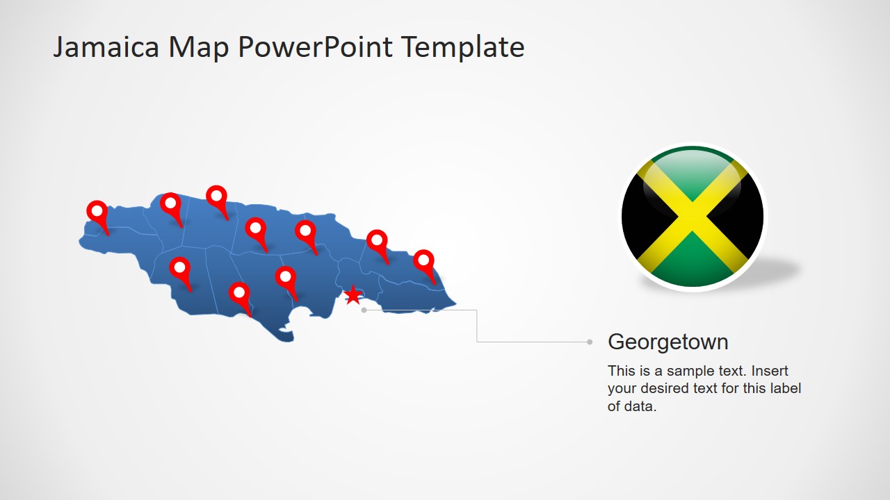 Editable Jamaica Map PowerPoint Template - SlideModel Editable Jamaica Map PowerPoint Template - SlideModel