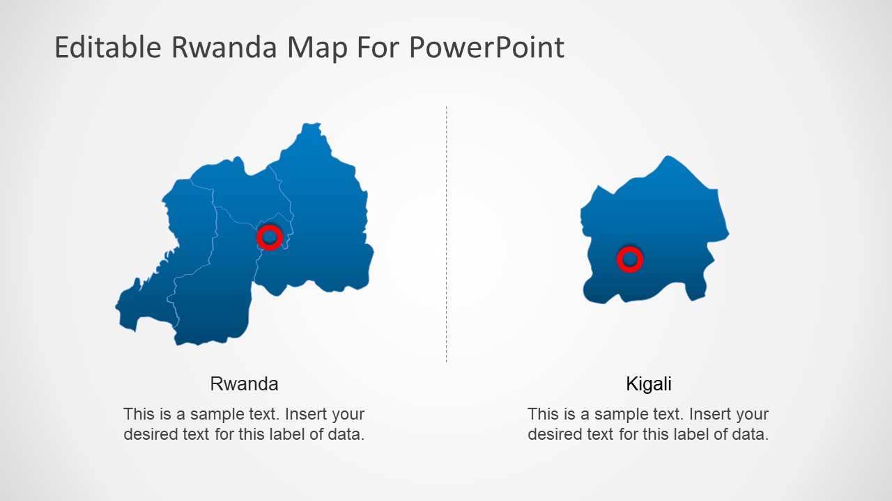 Presentation of Rwanda Editable Outline Map - SlideModel