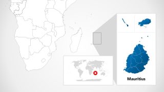 Editable Mauritius PowerPoint Map - SlideModel