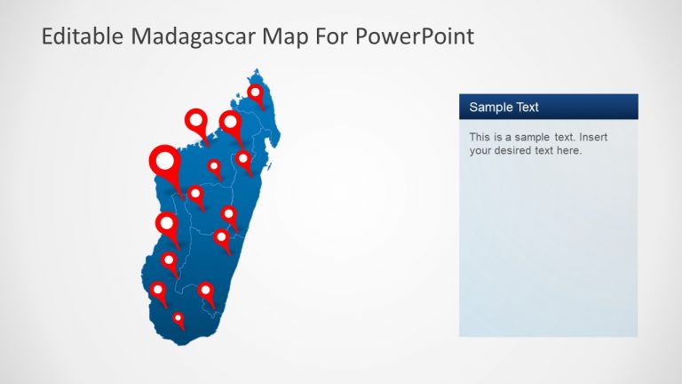 Madagascar Editable Map PPT Template - SlideModel