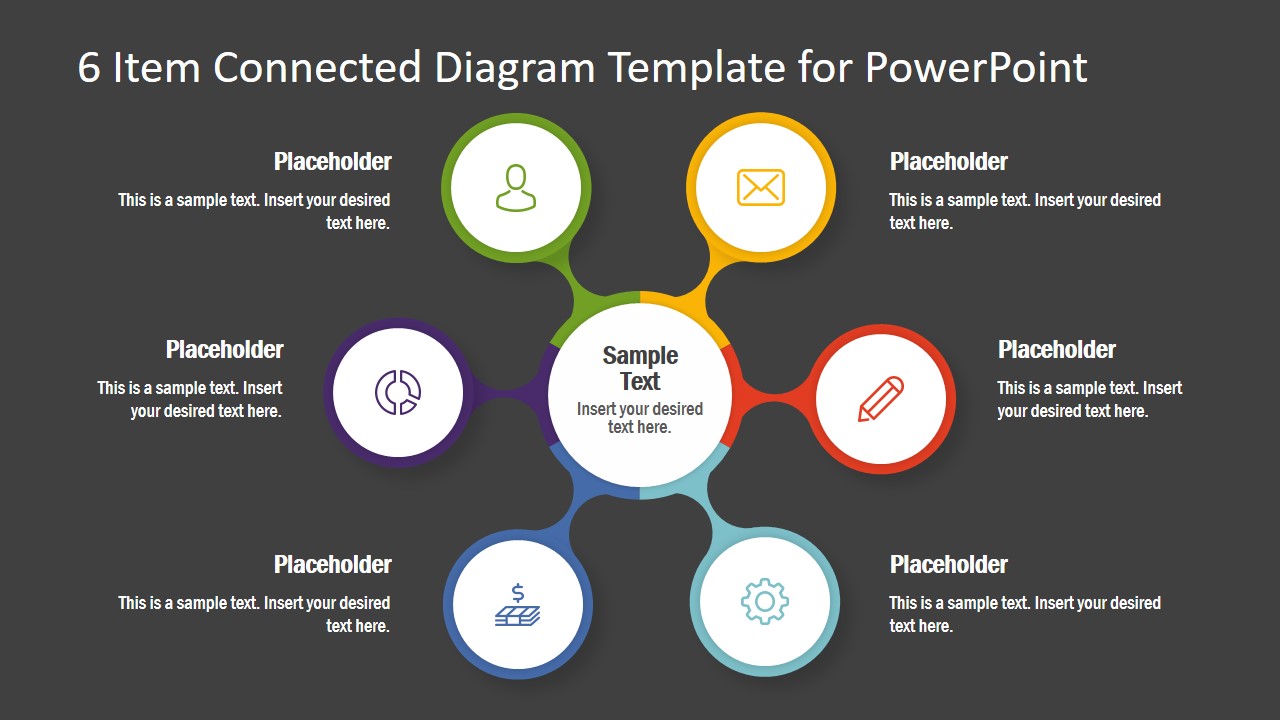 Connected Diagram of 6 Items PPT - SlideModel Connected Diagram of 6 Items PPT - SlideModel