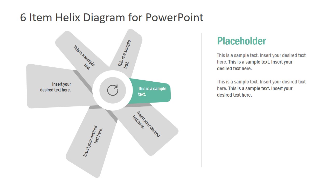 6 Item Helix Diagram PowerPoint Template - SlideModel