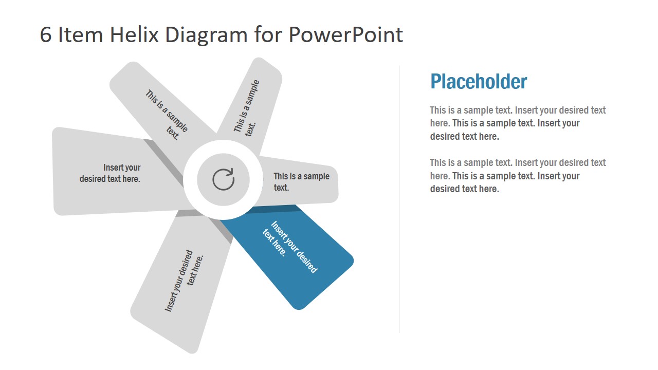 6 Item Helix Diagram PowerPoint Template - SlideModel
