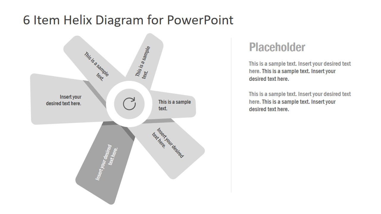 6 Item Helix Diagram PowerPoint Template - SlideModel