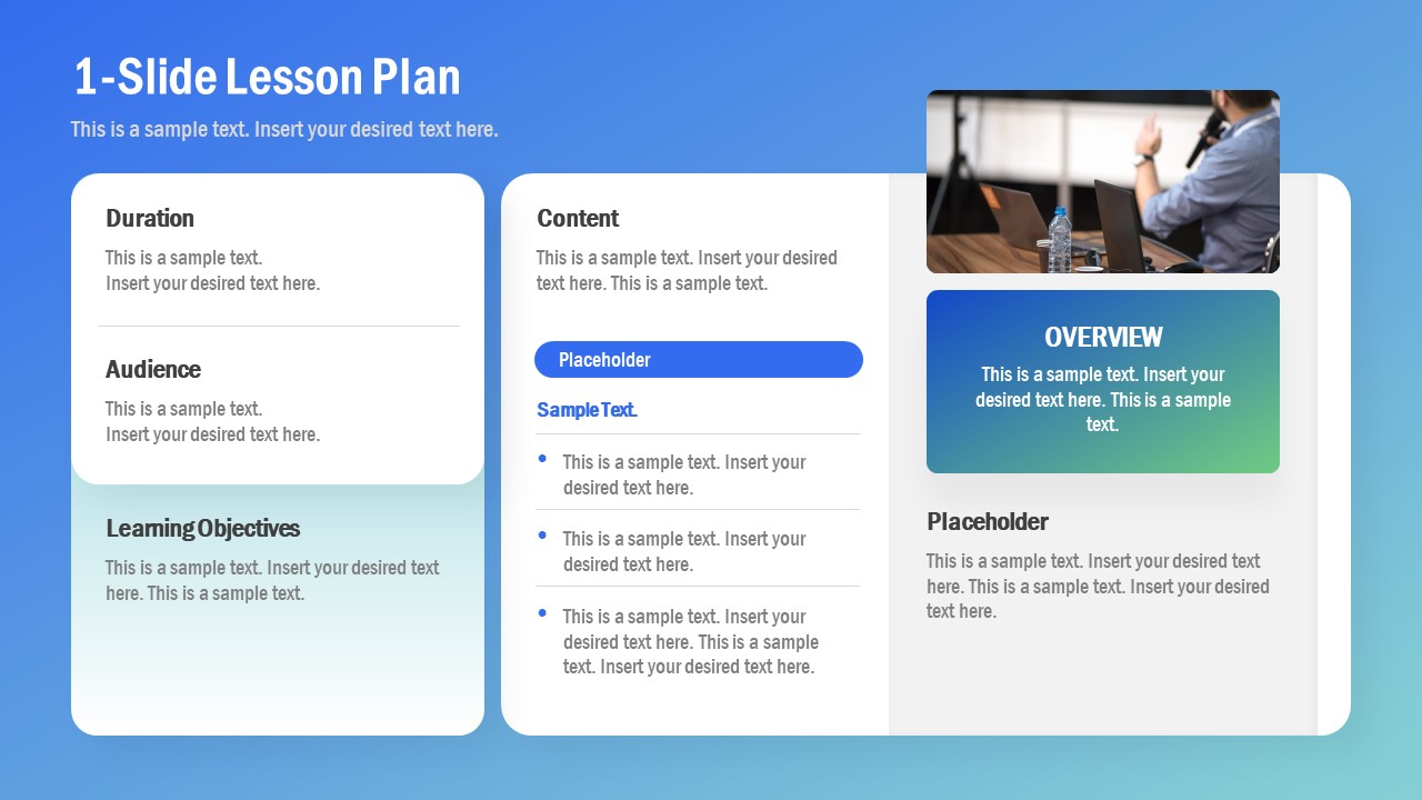 1-Slide Lesson Plan PowerPoint Template - SlideModel