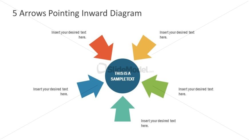 Ppt Diagram 5 Steps Inward Slidemodel 