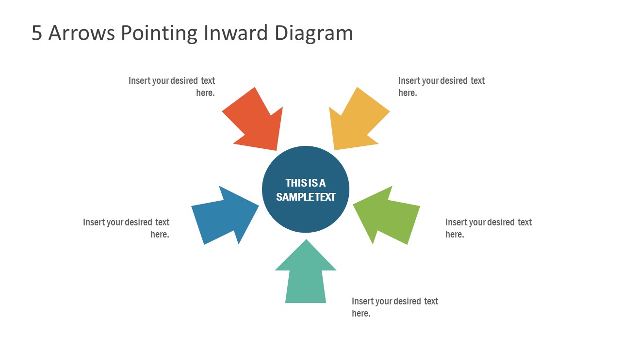 5 Arrows Pointing Inward Diagram for PowerPoint - SlideModel