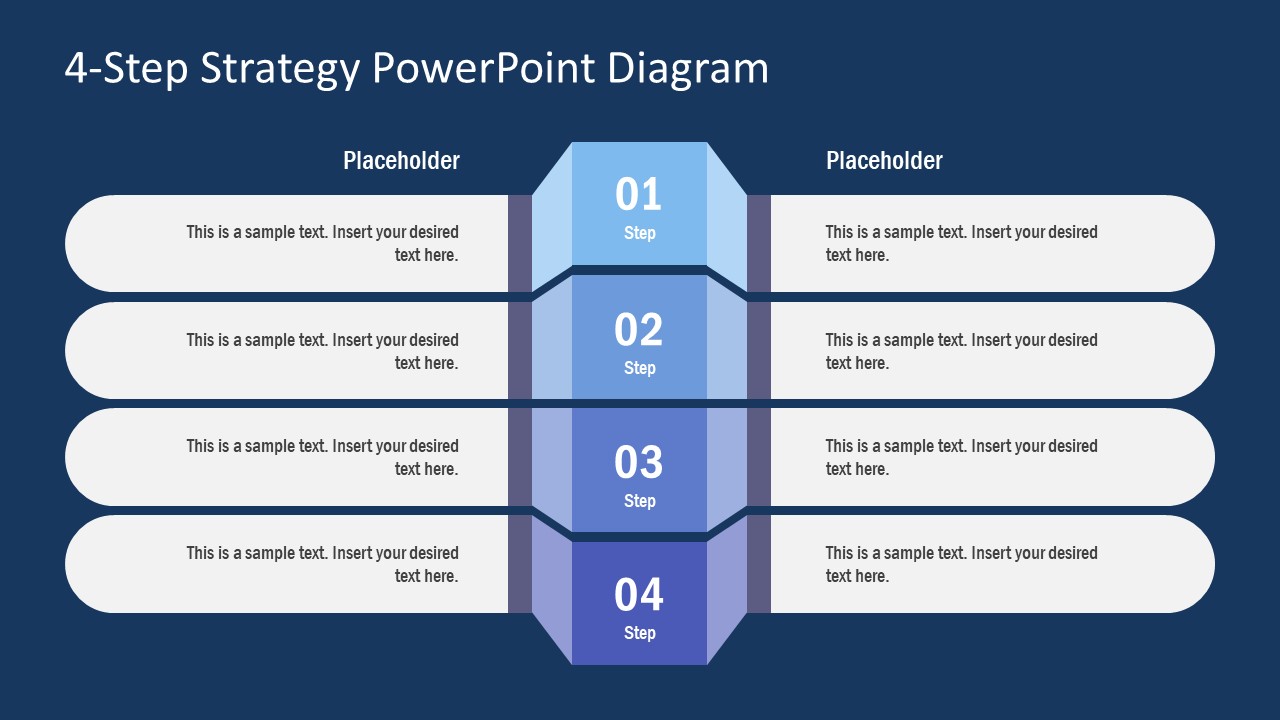 4-Step Strategy Diagram Design for PowerPoint - SlideModel 4-Step Strategy Diagram Design for PowerPoint - SlideModel