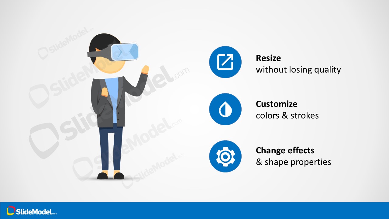 Steve Male Cartoon VR Headset Clipart for PowerPoint - SlideModel