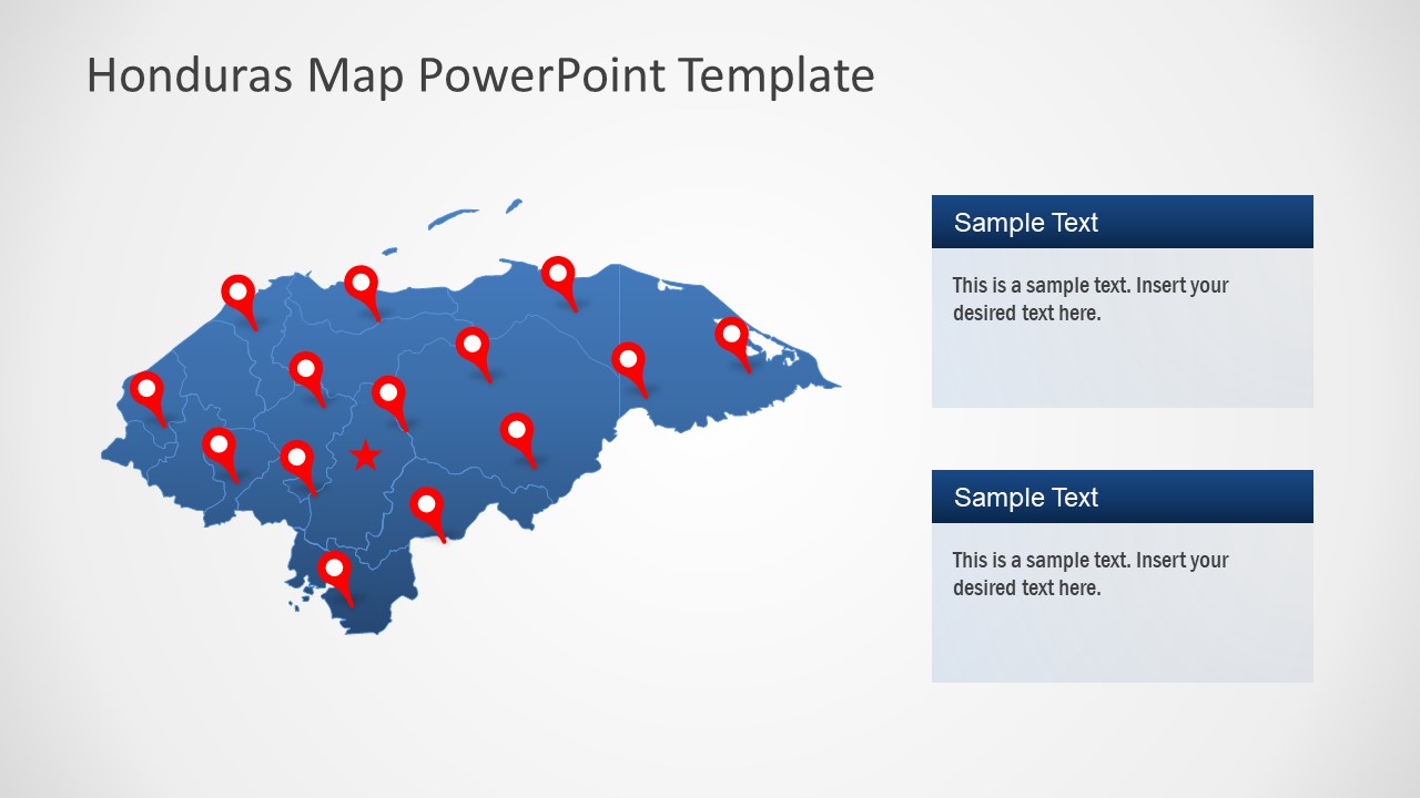 Editable Honduras Map PowerPoint Template - SlideModel
