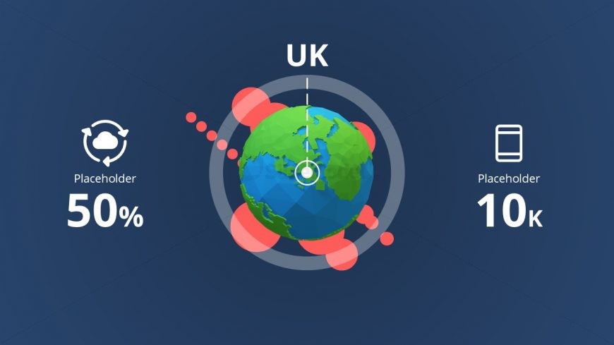 World Map Infographic 3D Globe - SlideModel