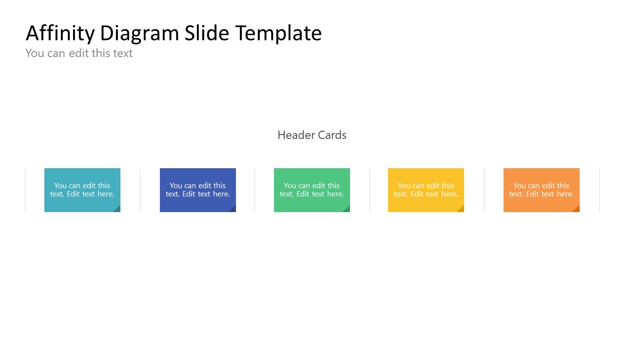 Header Cards Slide - Affinity Model Template - SlideModel