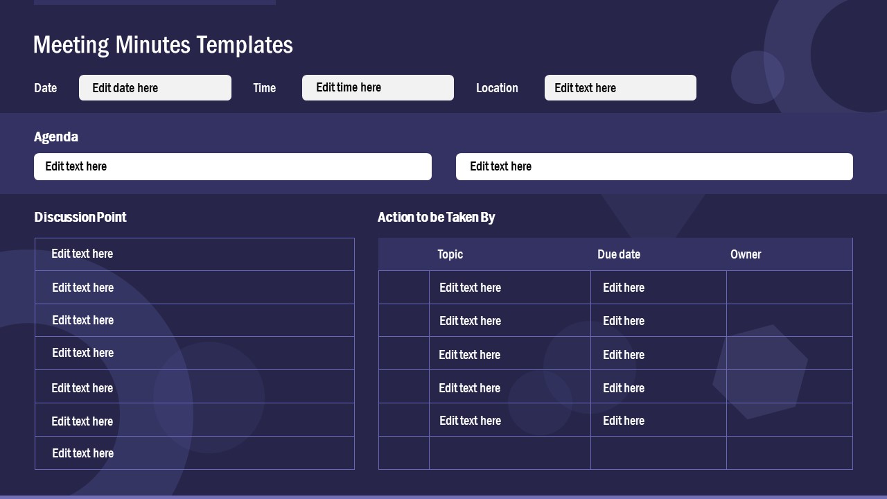 Meeting Minutes PowerPoint Template - SlideModel