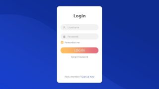 Simple Login UI PowerPoint Template Mockup - SlideModel