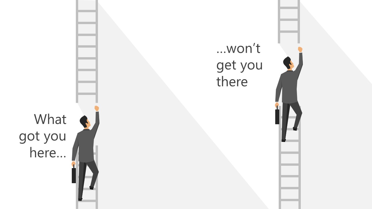 Two Steps Climbing the Ladder Template - SlideModel Two Steps Climbing the Ladder Template - SlideModel