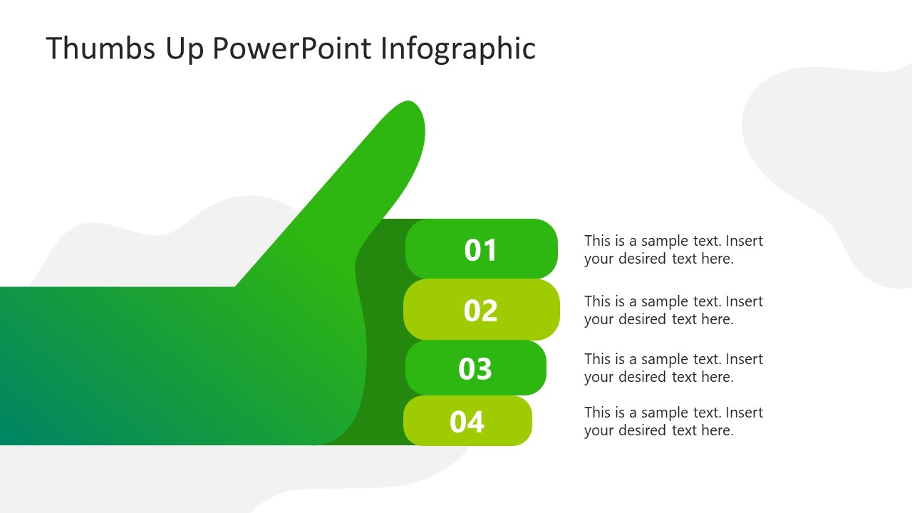 竖起大拇指的PowerPoint信息图 - 木鱼查询