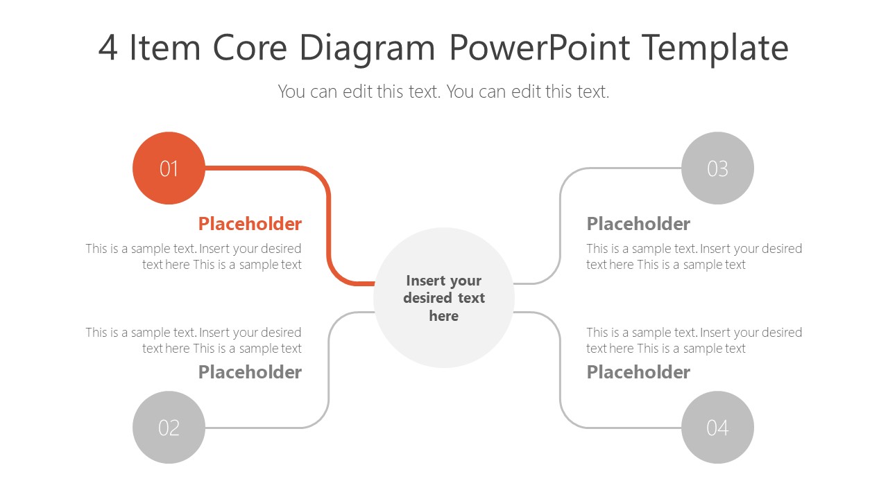 Step 1 4 Items Core Concept PowerPoint - SlideModel