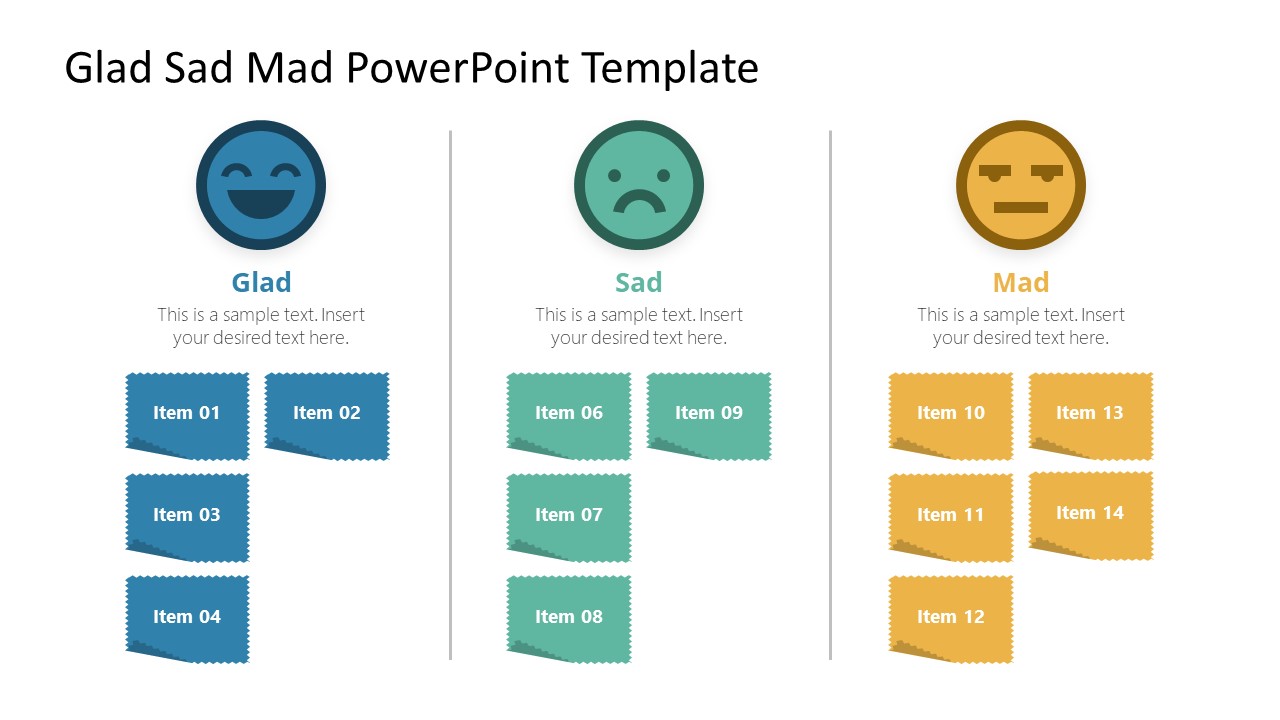 Glad Sad Mad PowerPoint Template - SlideModel