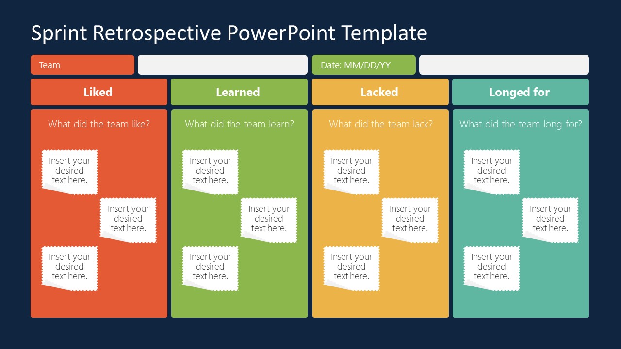 Sprint Retrospective PowerPoint Template SlideModel