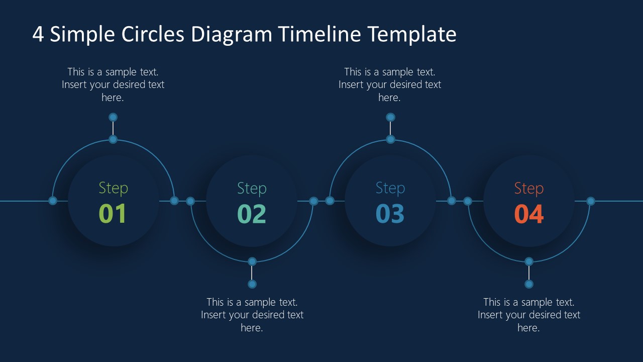 4 Steps Horizontal Timeline PowerPoint - SlideModel
