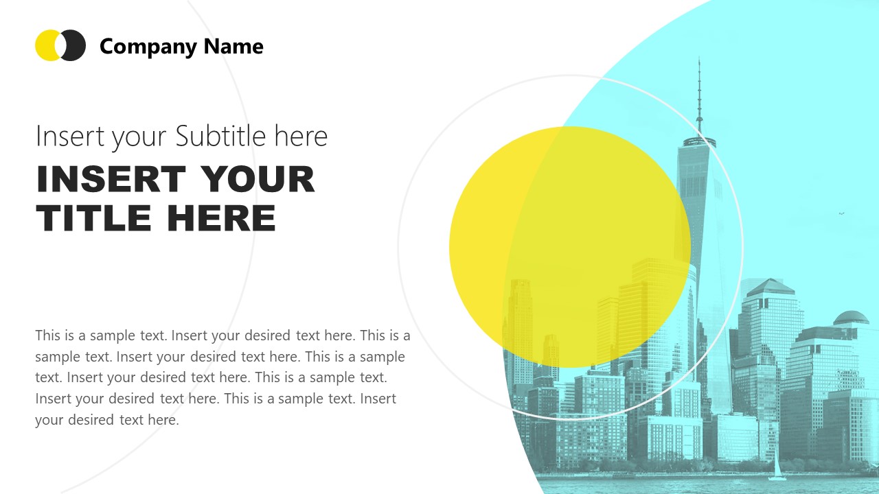 PowerPoint Yellow Theme of Cutout Shapes - SlideModel