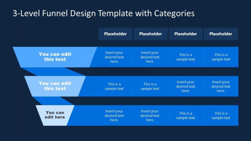3 Level Funnel Diagram Design in PowerPoint - SlideModel 3 Level Funnel Diagram Design in PowerPoint - SlideModel