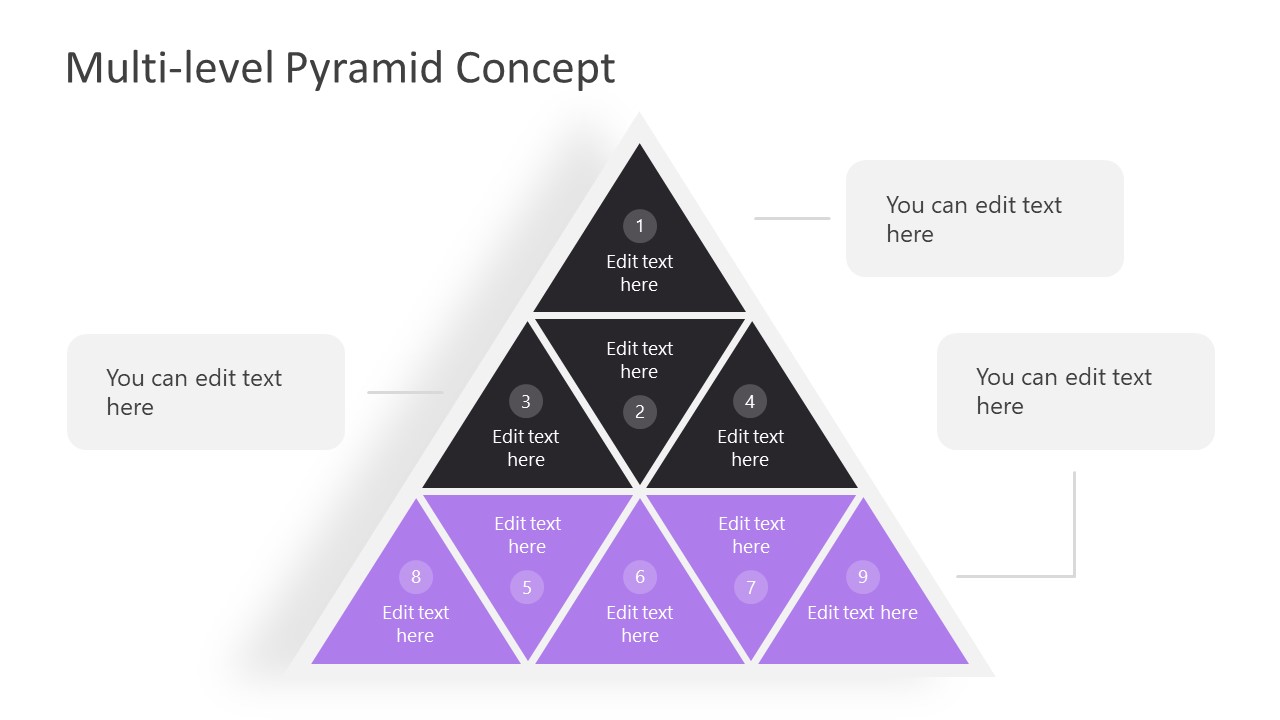 Multi Level Triangles Pyramid Diagram - SlideModel